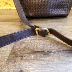 Ganson | Bags | Ganson Womens Brown Woven Hobo Purse Shoulder Bag Or ...